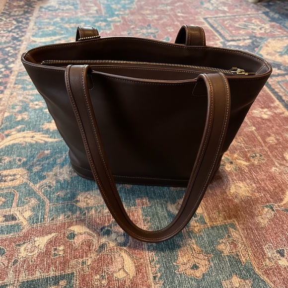 Coach | Bags | Vintage Coach Brown Bleecker Basket Tote Style 932 ...